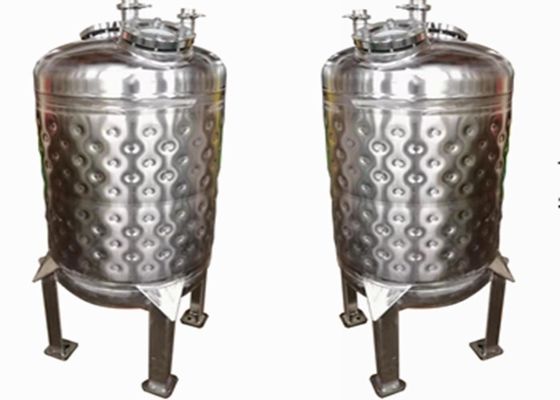 250L de acero inoxidable Dimple Jacket Tank For Cooling